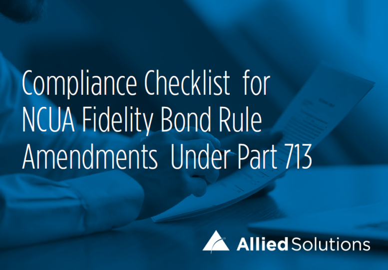 Checklist for NCUA Fidelity Bond Rule | Allied Solutions | Allied ...